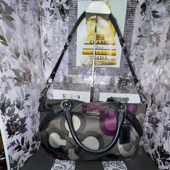 Coach | Bags | Coach Madison Euc Clover Print Sophia Satchel Handbag ...